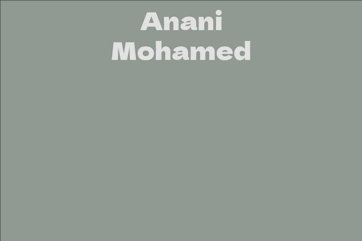 Anani Mohamed - Facts, Bio, Career, Net Worth | AidWiki