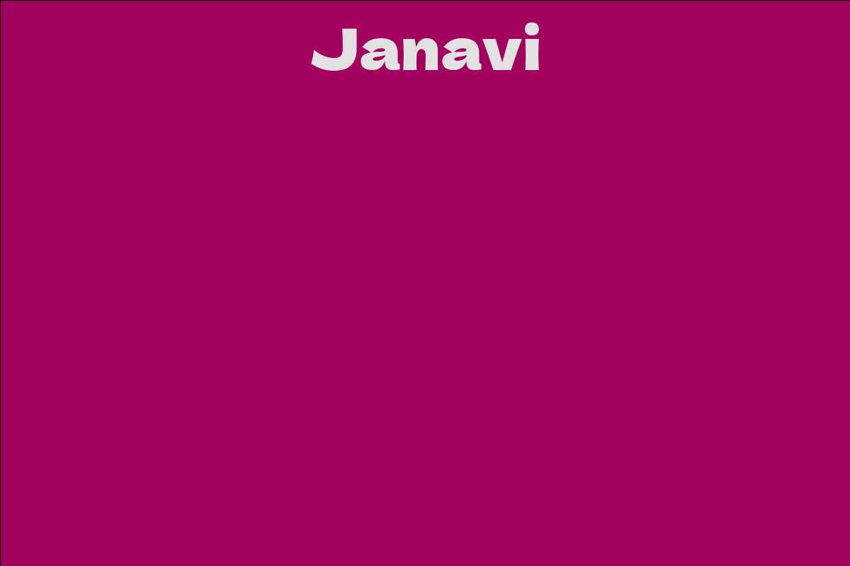 Janavi - Facts, Bio, Career, Net Worth | AidWiki