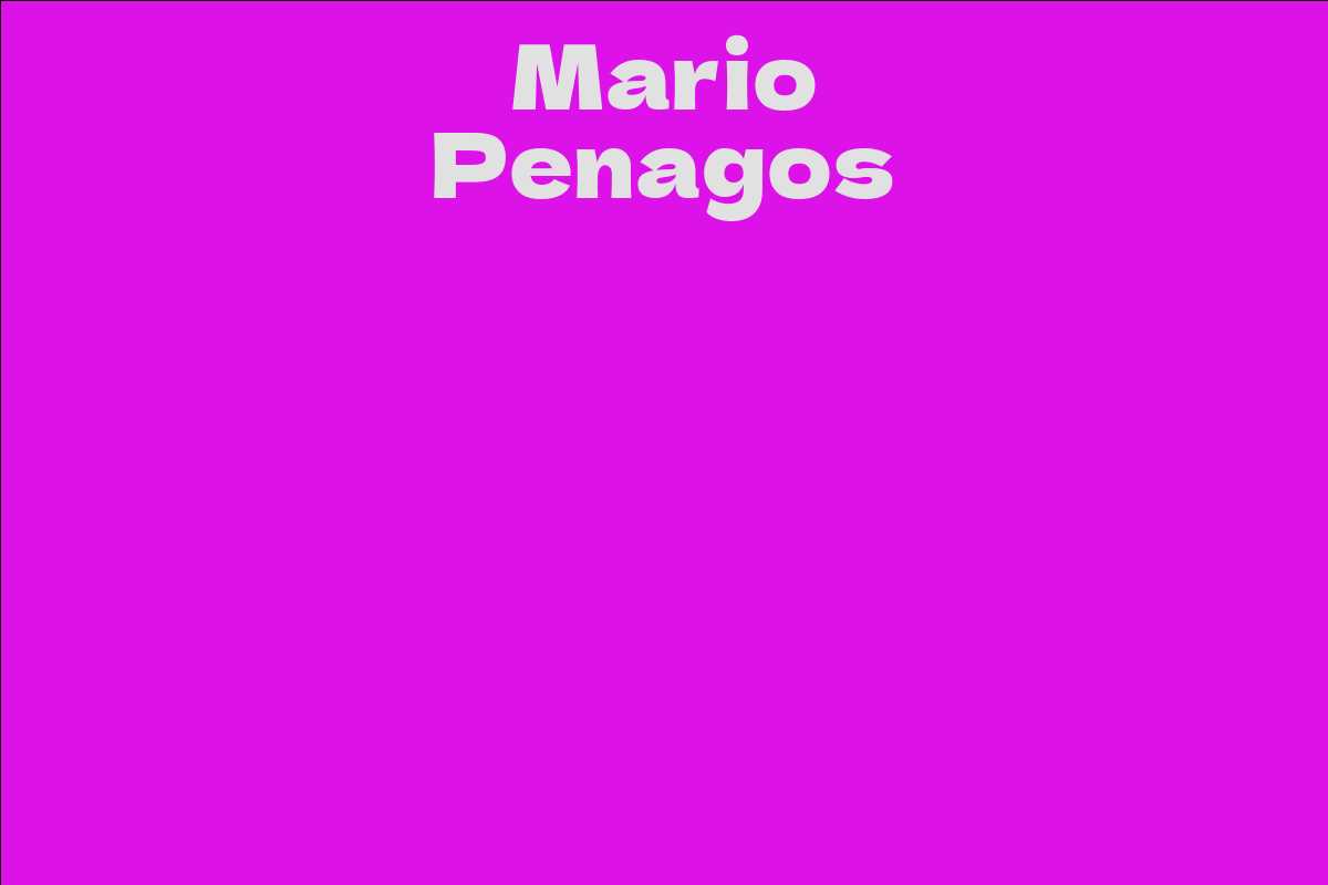 Mario Penagos - Facts, Bio, Career, Net Worth | AidWiki