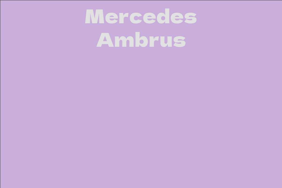 Mercedes Ambrus - Facts, Bio, Career, Net Worth | AidWiki