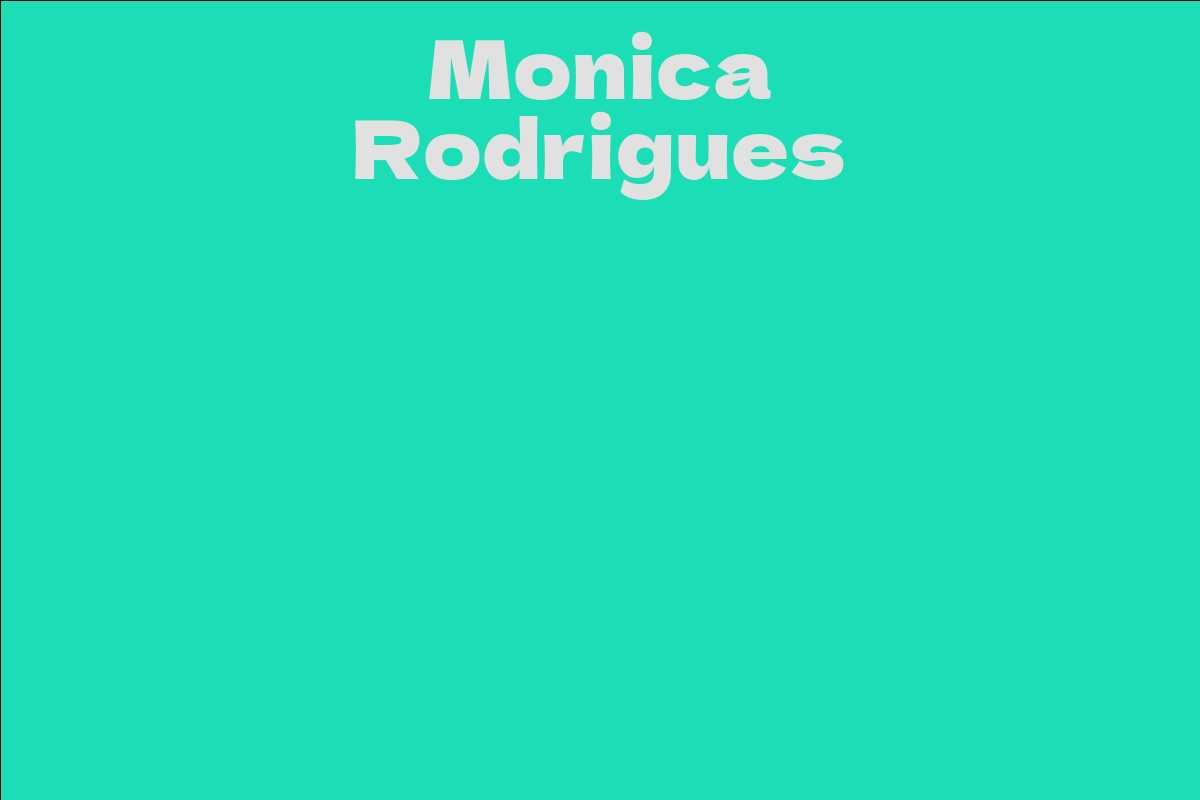 Monica Rodrigues - Facts, Bio, Career, Net Worth | AidWiki