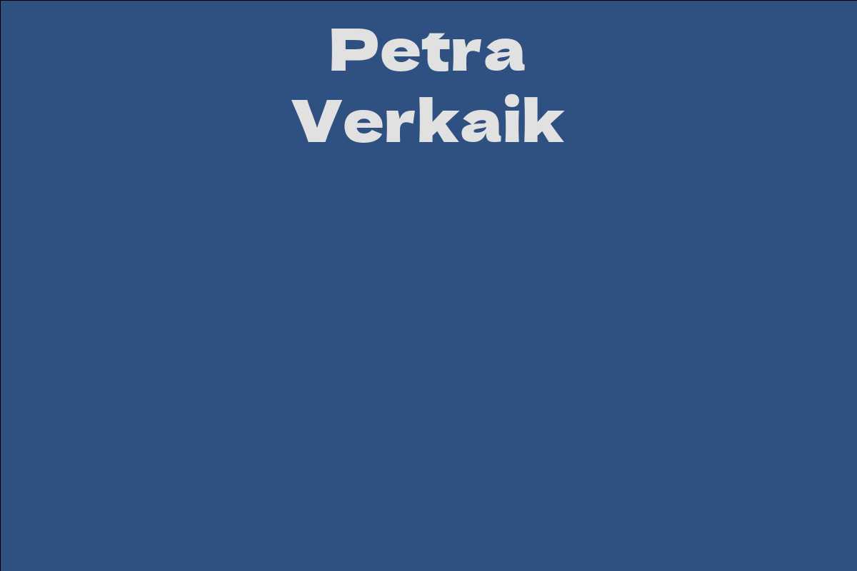 Petra Verkaik - Facts, Bio, Career, Net Worth | AidWiki