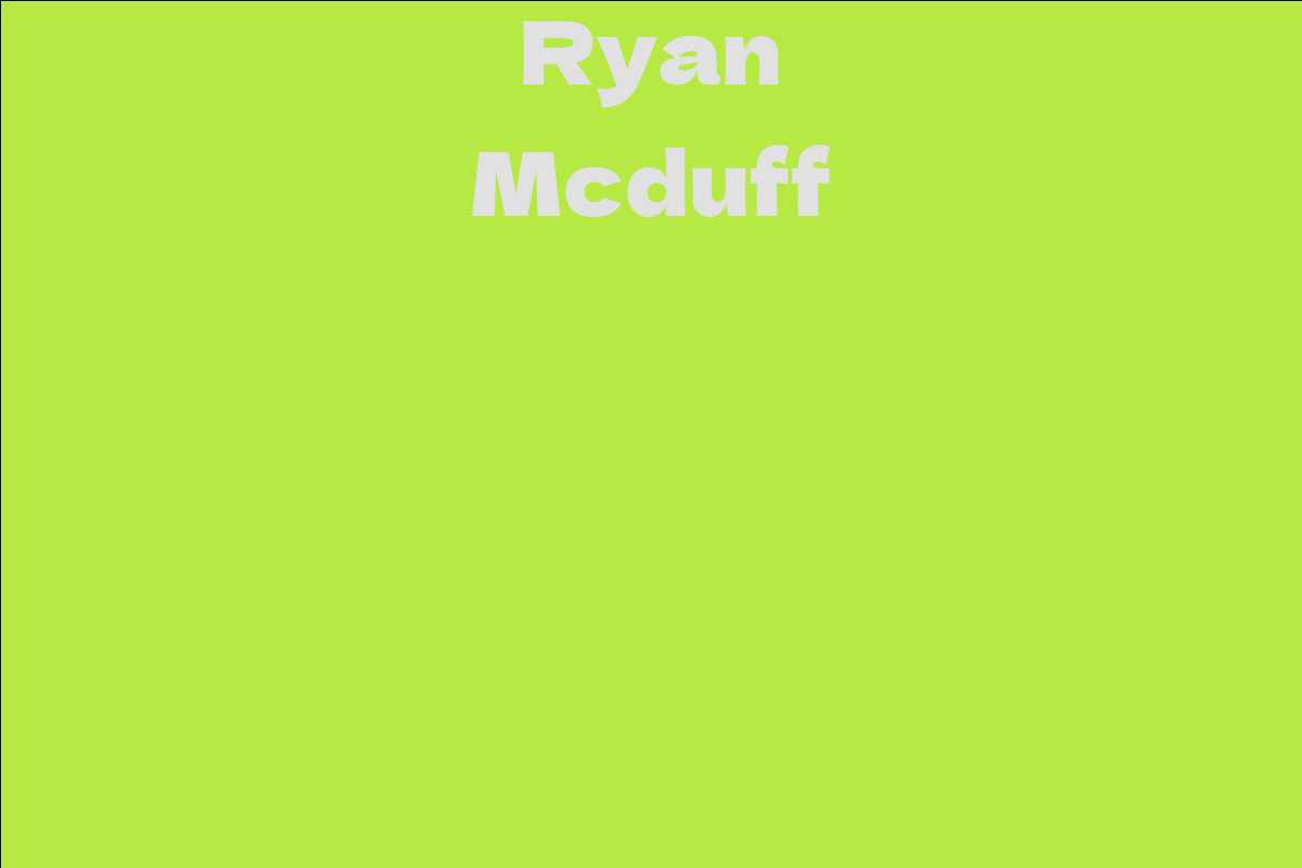 Ryan Mcduff - Facts, Bio, Career, Net Worth | AidWiki