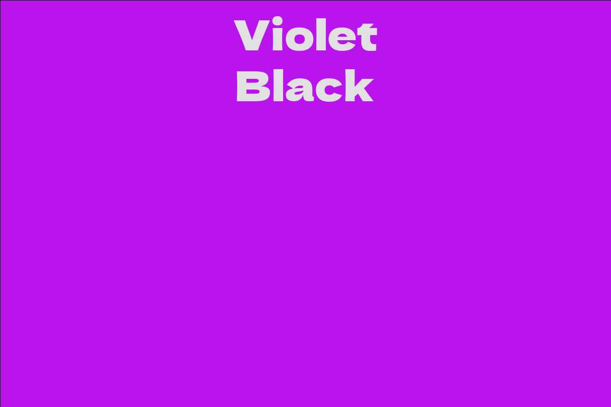 Violet Black - Facts, Bio, Career, Net Worth | AidWiki