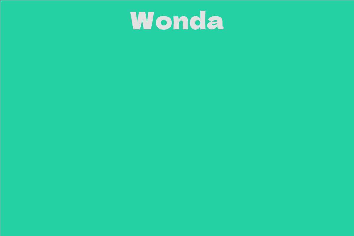 Wonda - Facts, Bio, Career, Net Worth | AidWiki