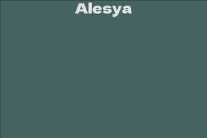 Alesya - Facts, Bio, Career, Net Worth | AidWiki