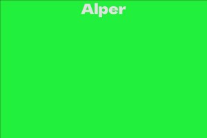 Alper - Facts, Bio, Career, Net Worth | AidWiki