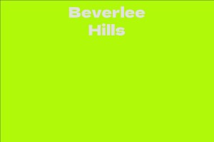 Beverlee Hills - Facts, Bio, Career, Net Worth | AidWiki