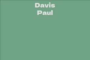 Davis Paul - Facts, Bio, Career, Net Worth | AidWiki