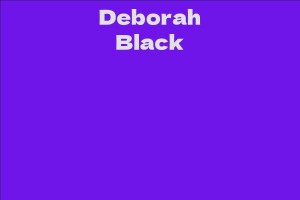 Deborah Black - Facts, Bio, Career, Net Worth | AidWiki