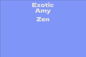 Exotic Amy Zen - Facts, Bio, Career, Net Worth | AidWiki