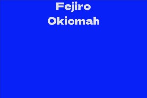 Fejiro Okiomah - Facts, Bio, Career, Net Worth | AidWiki