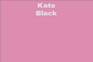 Kate Black - Facts, Bio, Career, Net Worth | AidWiki
