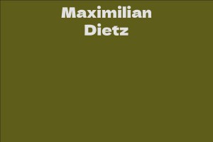 Maximilian Dietz - Facts, Bio, Career, Net Worth | AidWiki