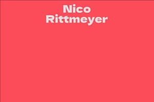 Nico Rittmeyer - Facts, Bio, Career, Net Worth | AidWiki