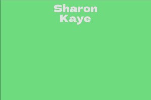 Sharon Kaye - Facts, Bio, Career, Net Worth | AidWiki