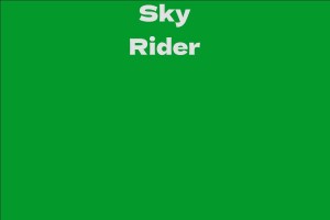 Sky Rider - Facts, Bio, Career, Net Worth | AidWiki
