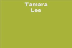Tamara Lee - Facts, Bio, Career, Net Worth | AidWiki